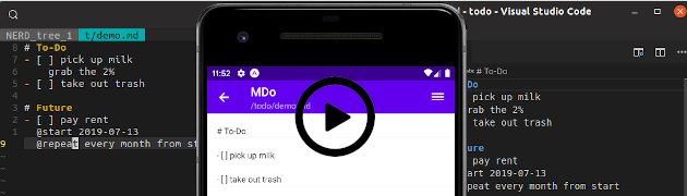 MDo - A free, open source to-do app built to live inside your editor.